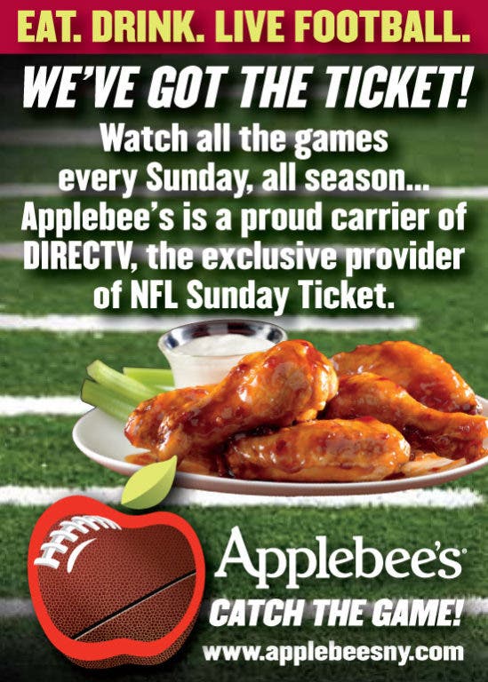 NFL Sunday Ticket at Applebee's | Port Chester, NY Patch