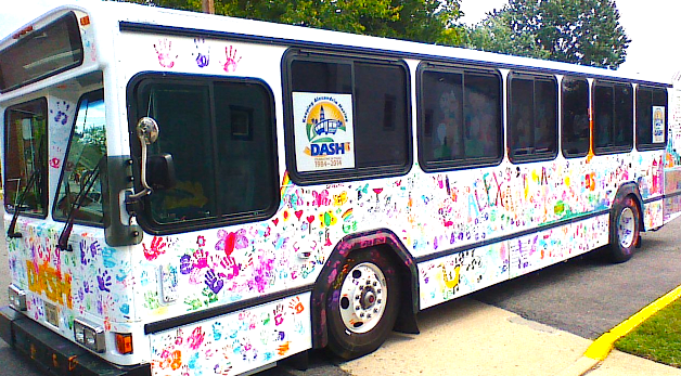 DASH Bus Painted at Art on the Avenue Gets New Life as the 'Art Bus ...
