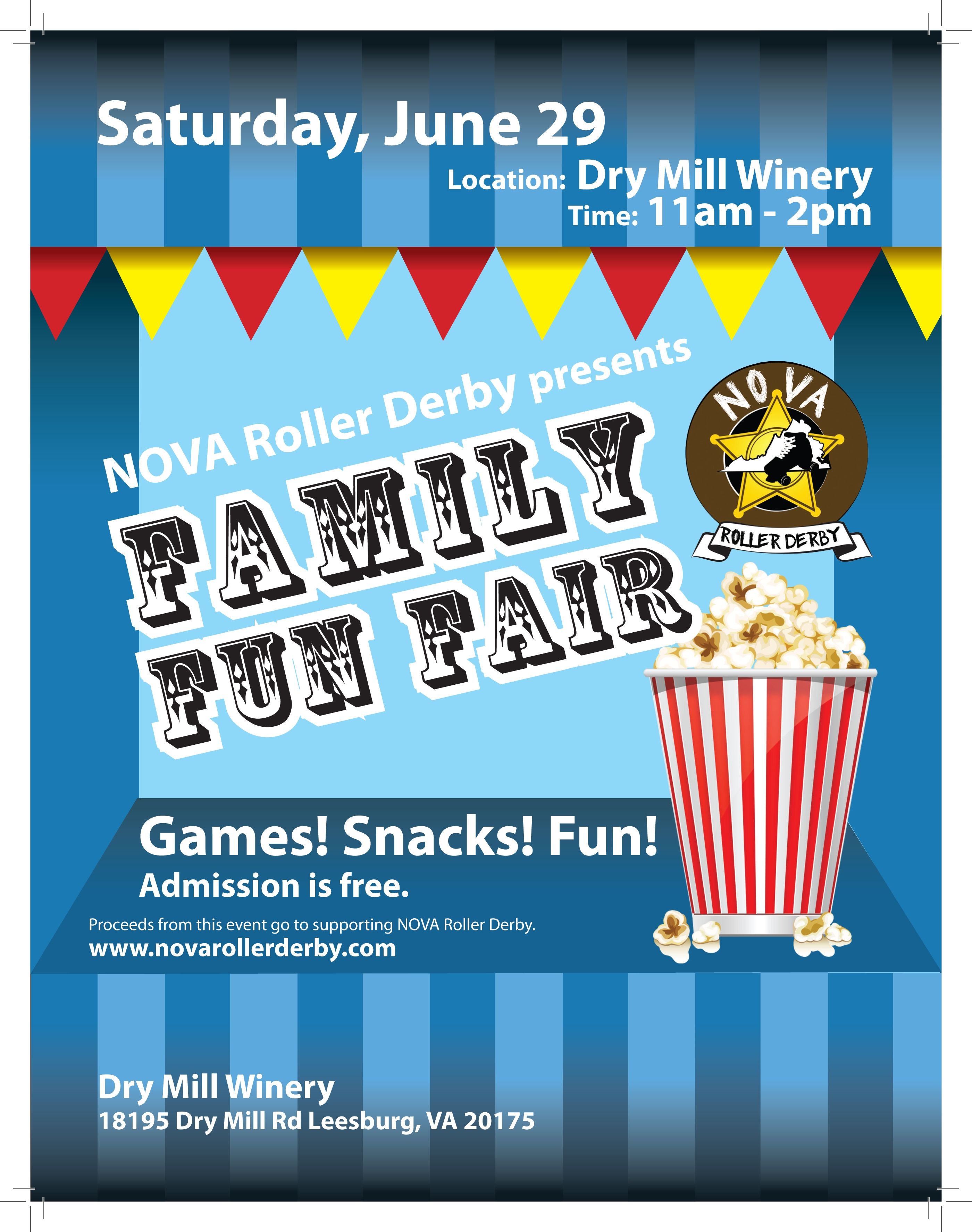 NOVA Roller Derby Presents Family Fun Fair at Dry Mill Winery ...