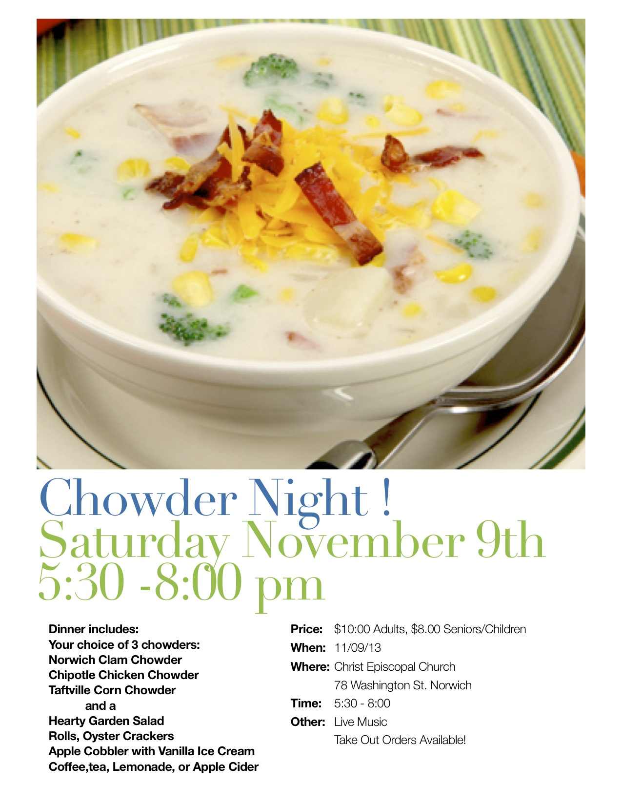 Chowder Night ! | New London, CT Patch