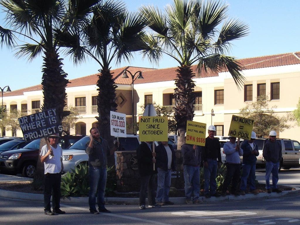 High School Pool Workers Protest | San Juan Capistrano, CA Patch
