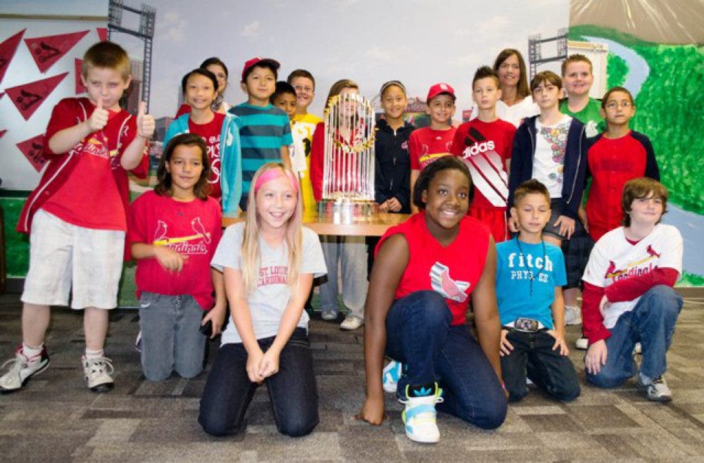 PHOTOS: Cardinals' World Series Trophy Visits Gotsch School | Affton ...