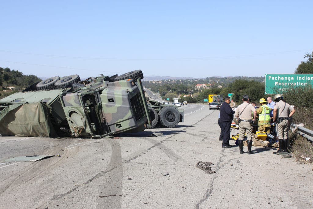 Military Convoy Crashes On I-15 | Lake Elsinore, CA Patch