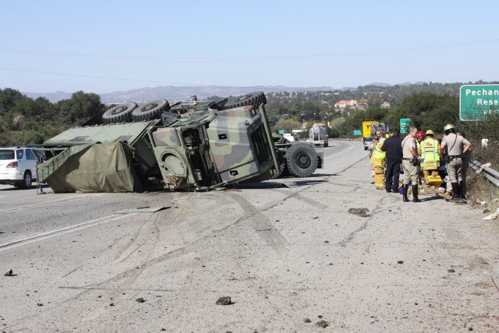 Military Convoy Crashes On I-15 | Lake Elsinore, CA Patch
