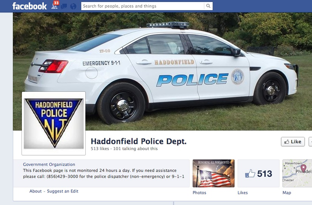 Haddonfield Police Facebook Page Goes Live | Haddonfield, NJ Patch