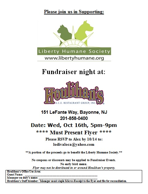 Liberty Humane Society Fundraiser at Houlihan's | Hoboken, NJ Patch