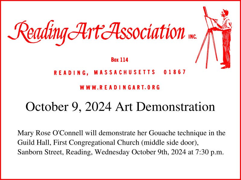 Oct 9 | Reading Art Association Painting Demonstration | Reading, MA Patch