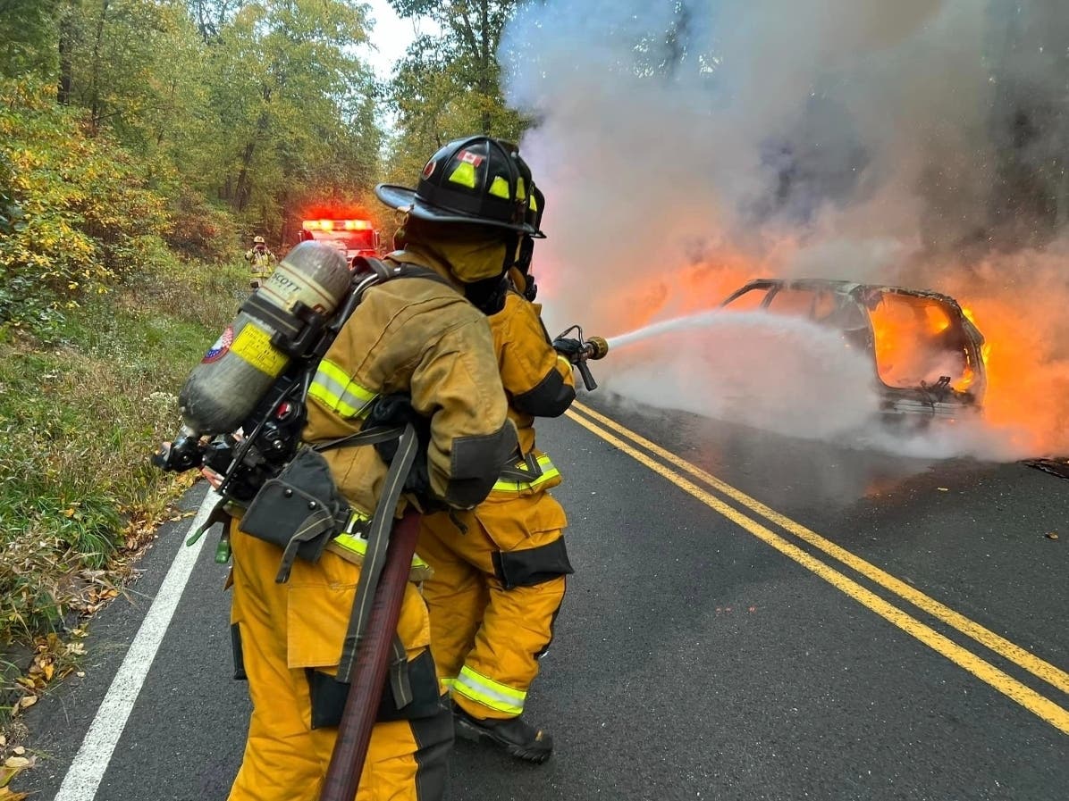 Flames Engulf Car On Road In Vernon | Vernon, CT Patch