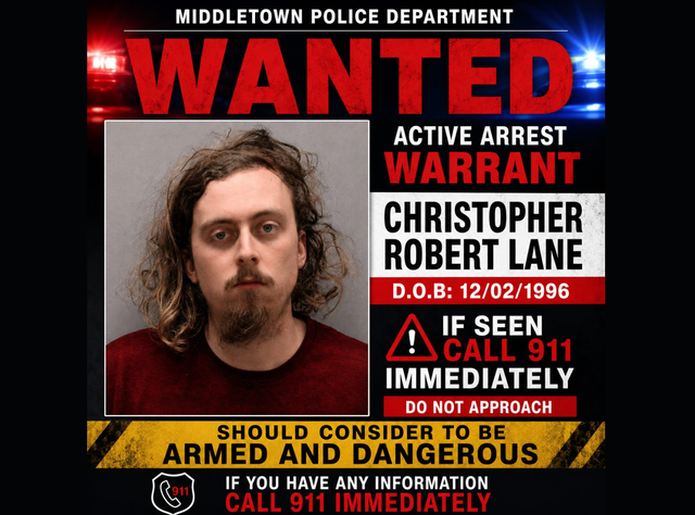 Latest Wanted Poster Issued After Midletown Police Secure Warrant In ...