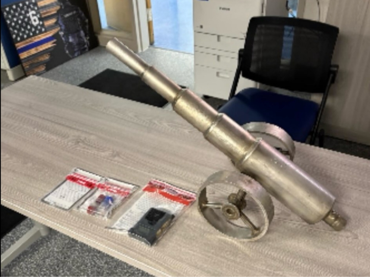 Vernon Police Confiscate Homemade Cannon Found In Vehicle At Traffic ...