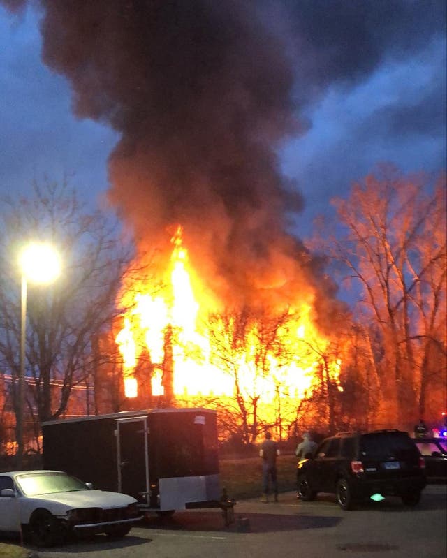 Raging Fire Engulfs Historic Enfield Building [VIDEOS] | Enfield, CT Patch