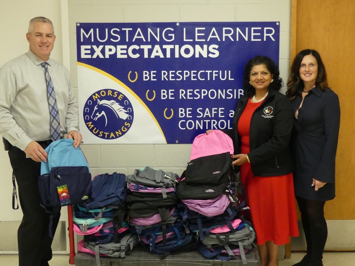 AT&T, Rep. Padma Kuppa Gift 50 Backpacks to Morse Elementary | Troy, MI ...
