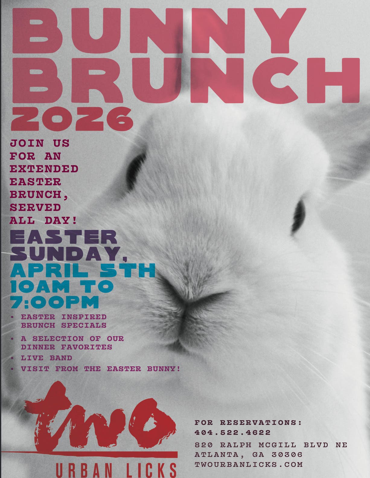 Apr 5 | The Easter Bunny Returns to TWO urban licks’ Annual Easter ...