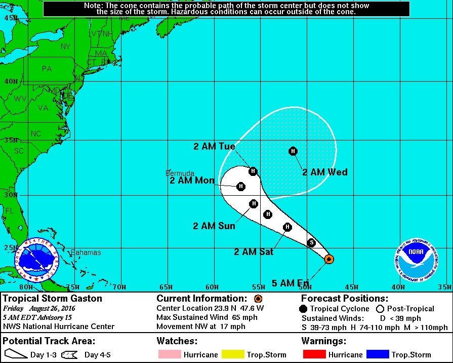 Tropical Disturbance Edges Closer to Florida; Gaston Weakens for Now ...