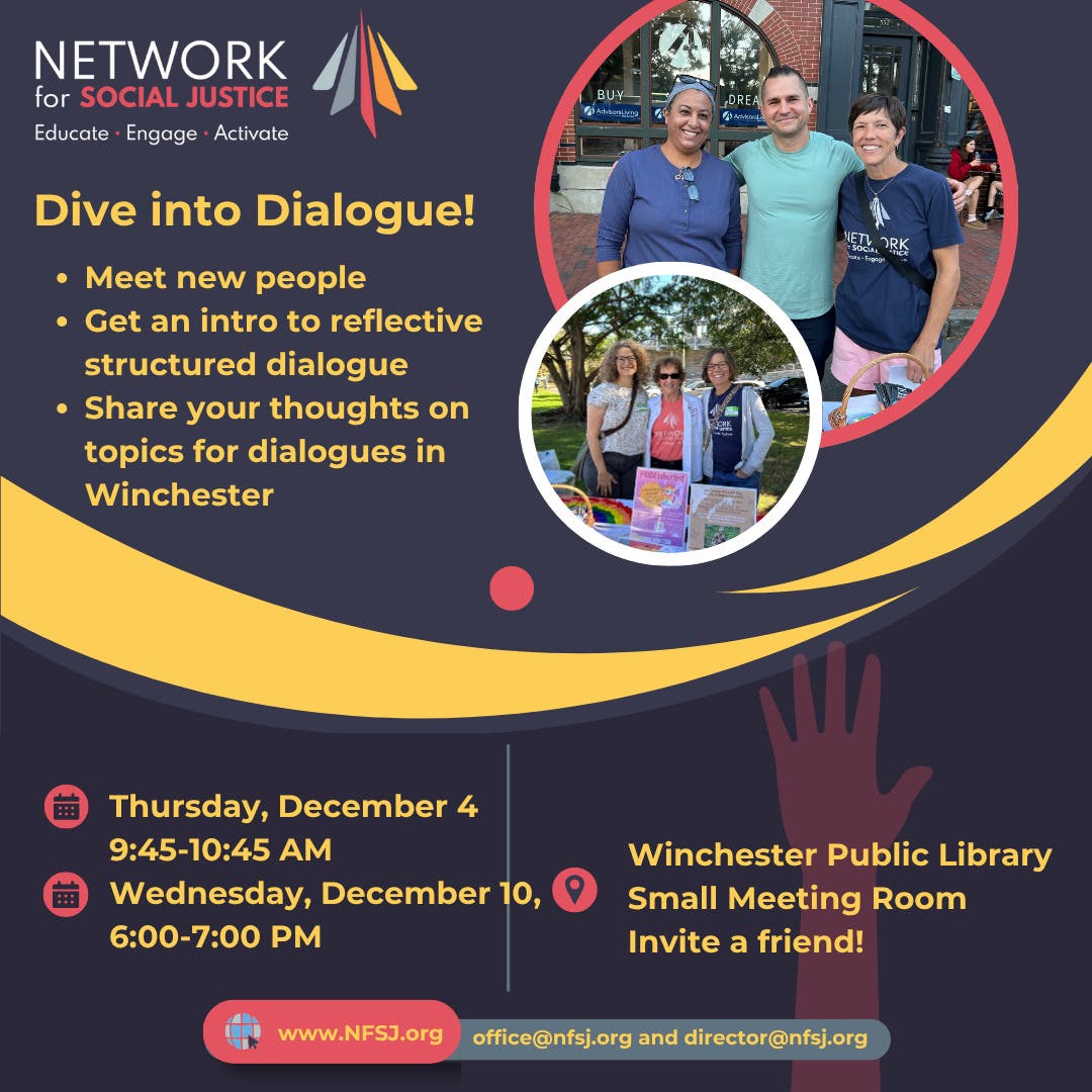 Dec 10 | Dive into Dialogue! | Winchester, MA Patch
