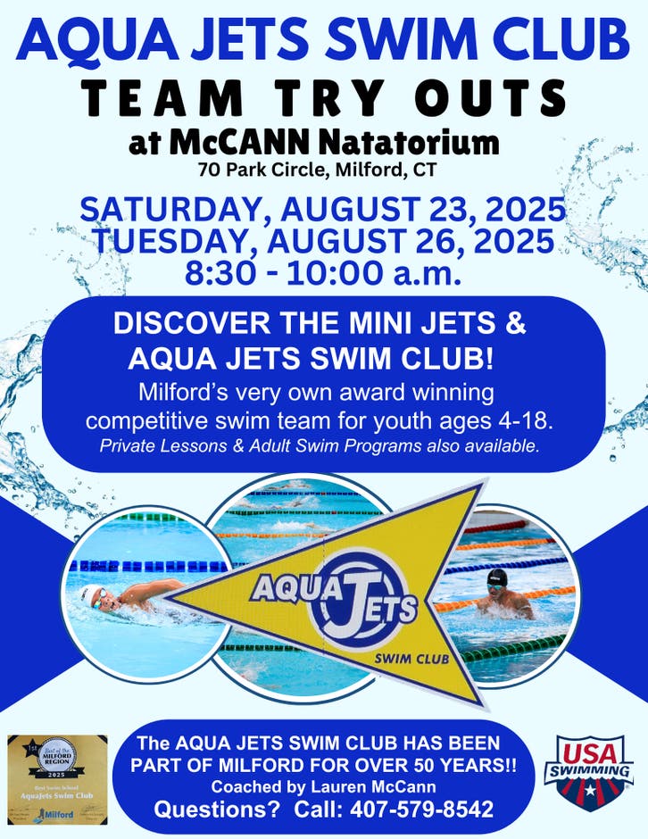 Aug 23 | Aqua Jets Swim Club Try Outs | Orange, CT Patch