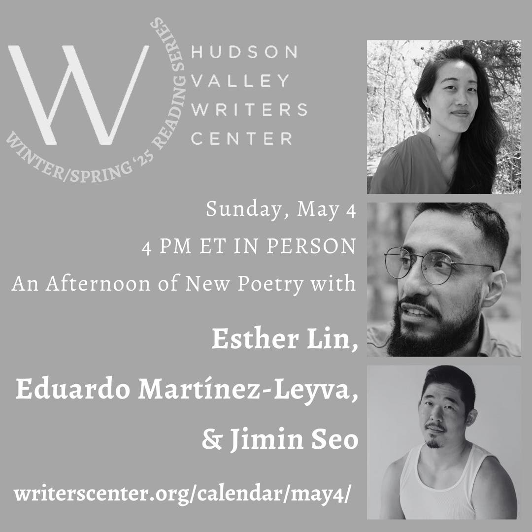 May 4 | An Afternoon of New Poetry with Esther Lin, Eduardo Martínez ...