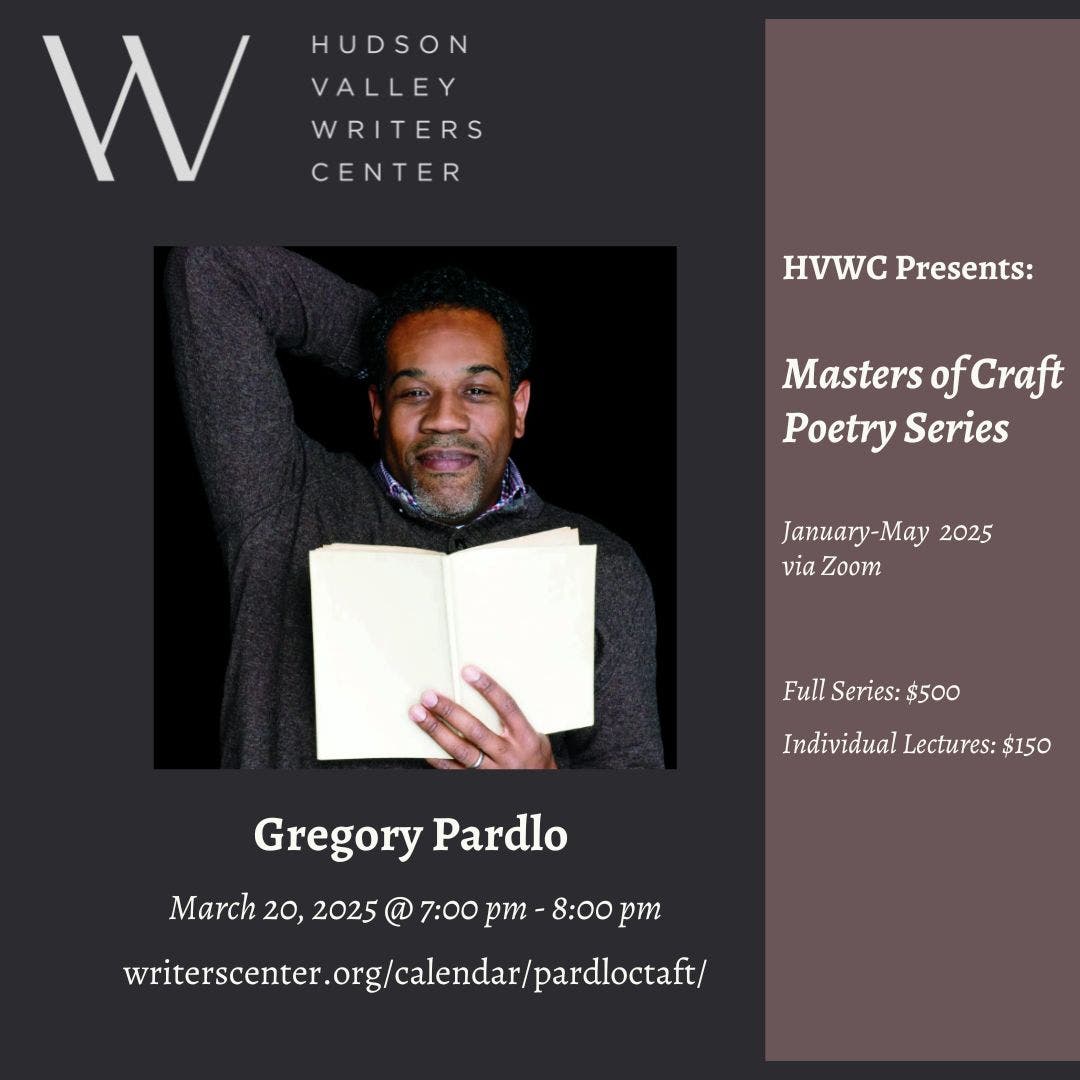 Mar 20 | Craft Lecture with Gregory Pardlo (via Zoom) | Tarrytown, NY Patch