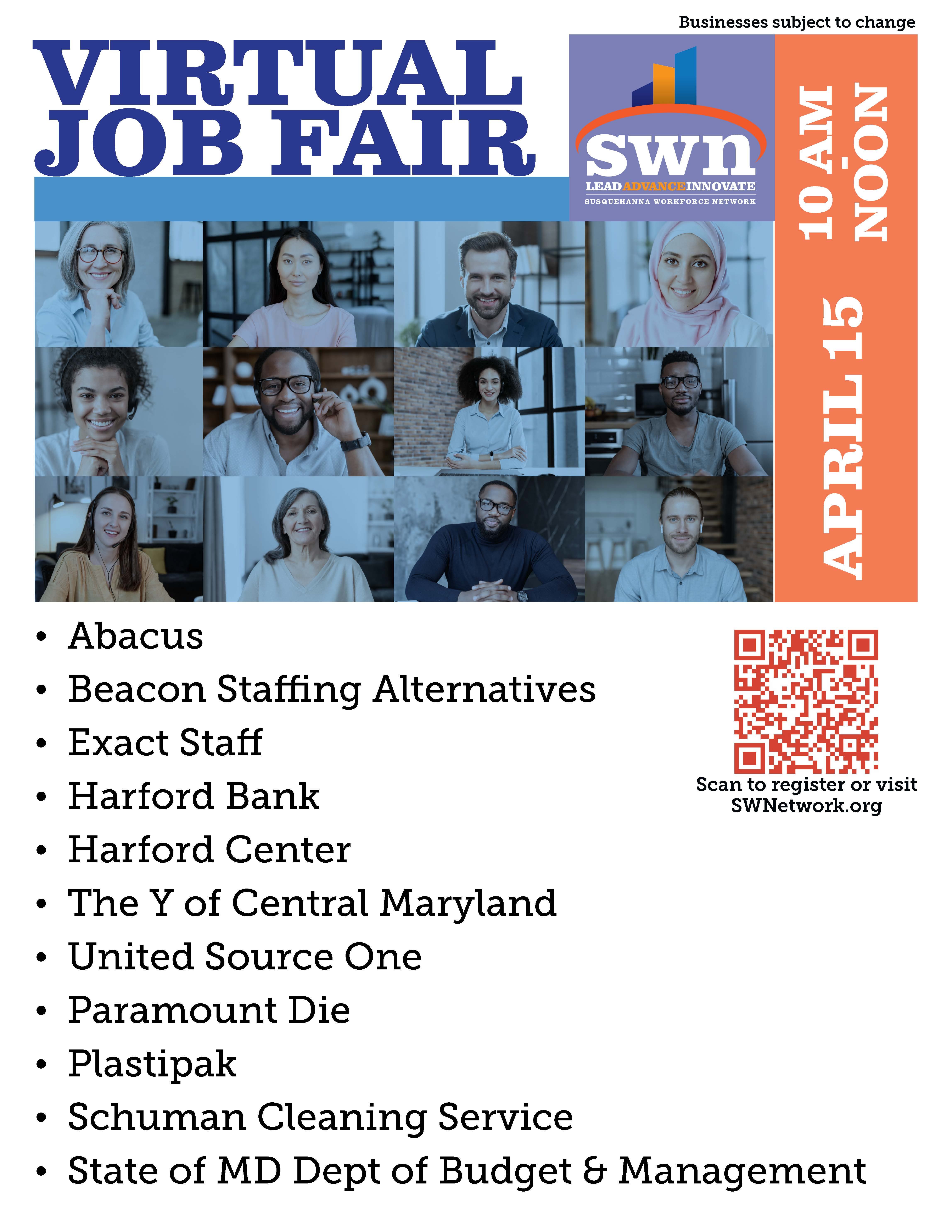 Apr 15 | Virtual Job Fair | Havre de Grace, MD Patch