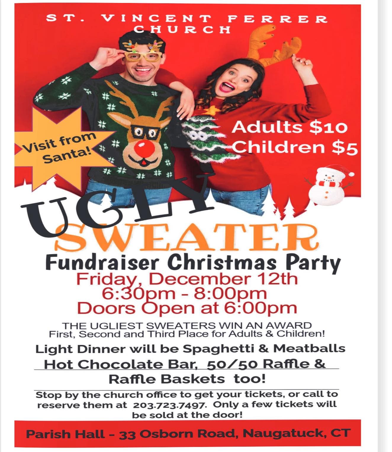 Dec 12 | Ugly Sweater Fundraiser Christmas Party | Naugatuck, CT Patch