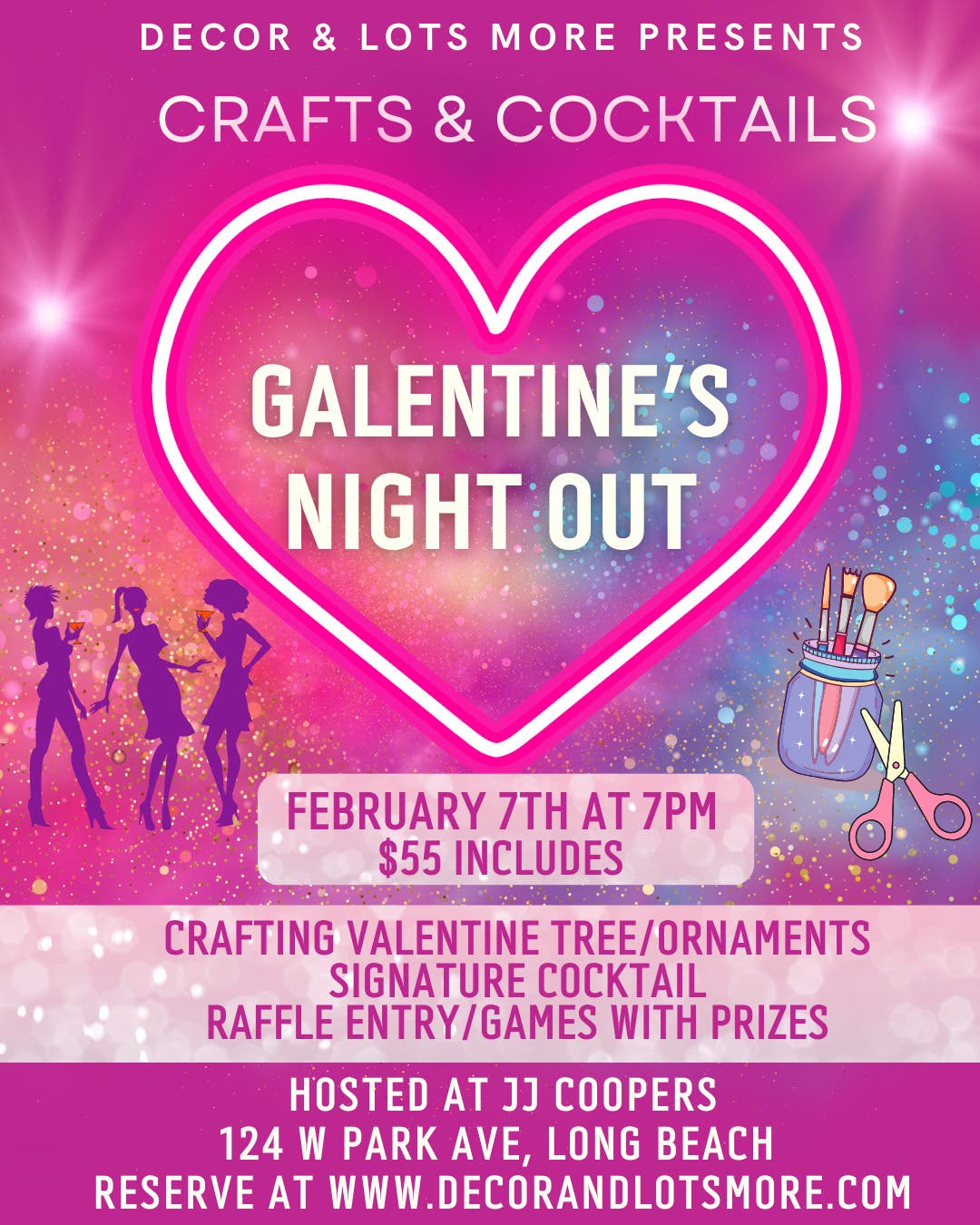 Feb 7 | Galentine's Night Out "Crafts & Cocktails" | Long Beach, NY Patch