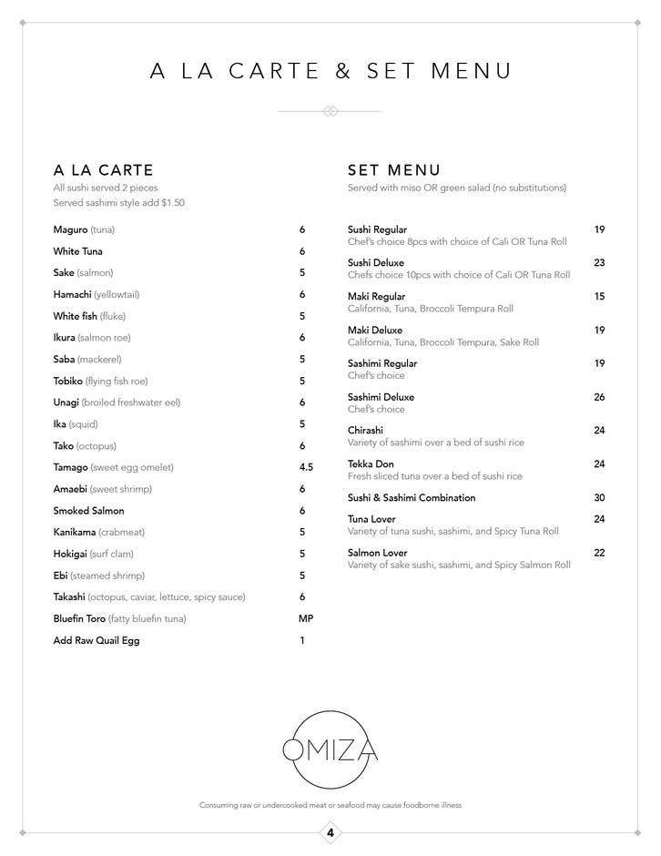 Omiza Opening In Doylestown: See Full Menu | Doylestown, PA Patch