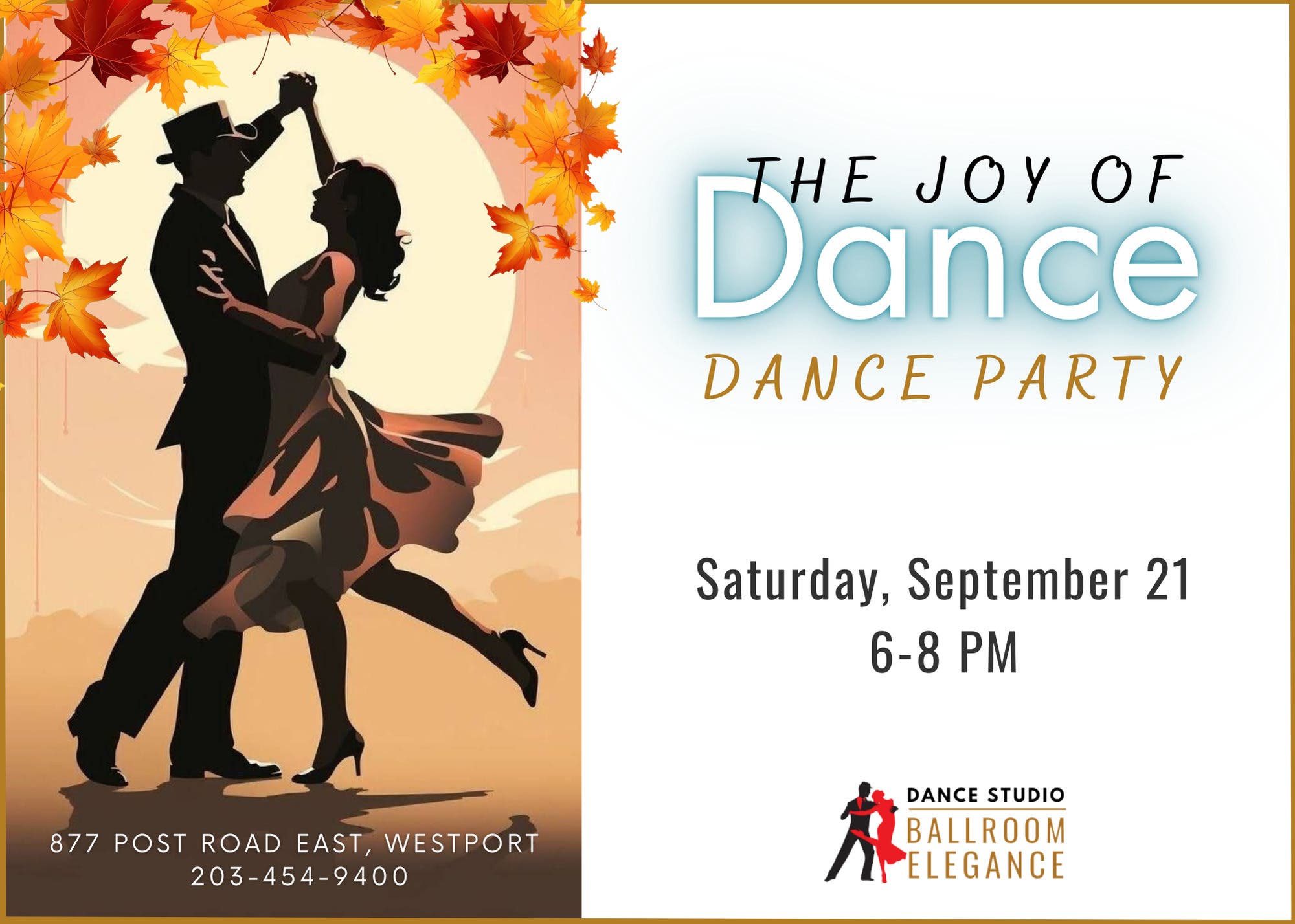 Sep 21 | “The Joy of DANCE” Social Dance Party | Westport, CT Patch