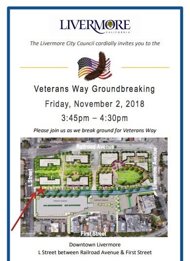 Groundbreaking Ceremony For Veterans Way In Livermore | Livermore, CA Patch