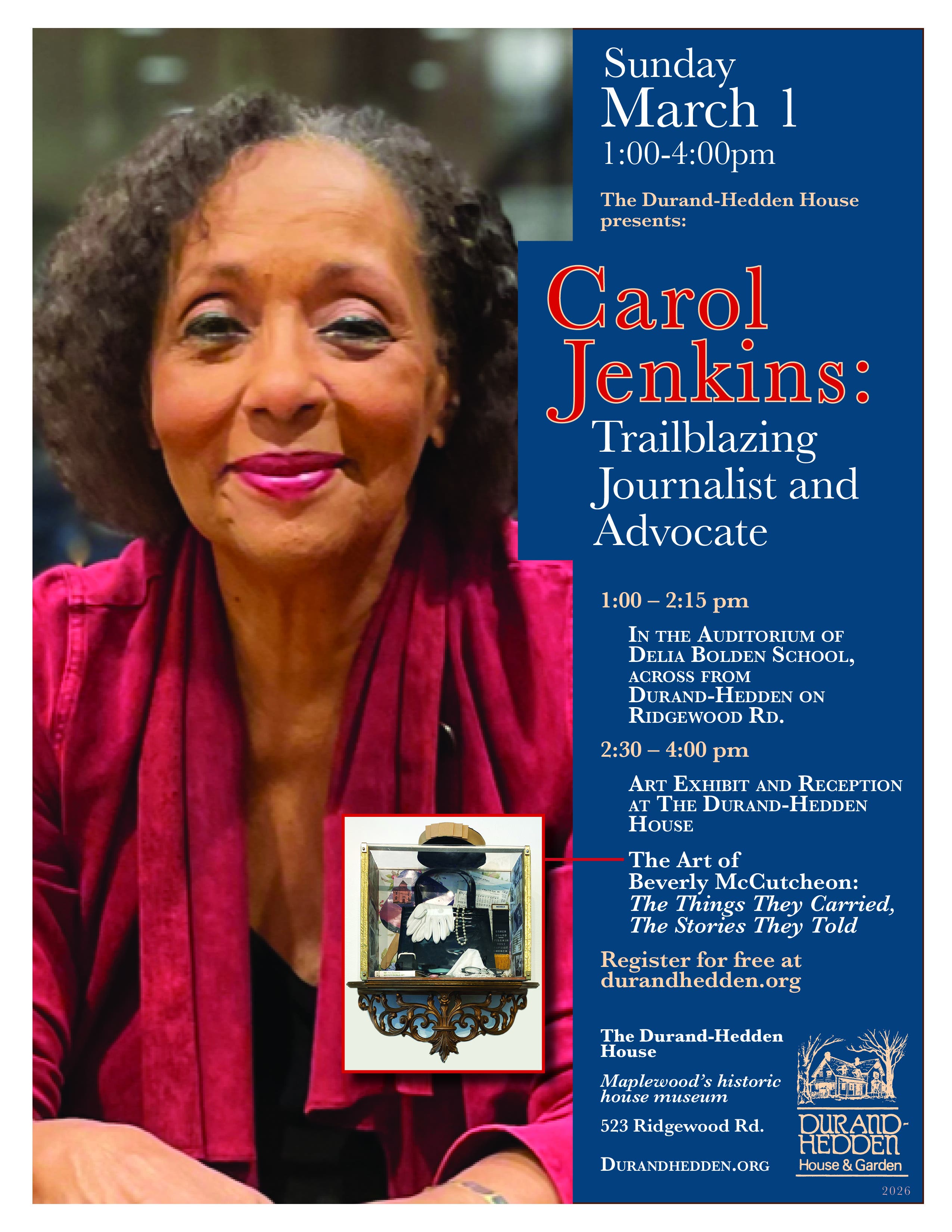 Mar 1 | A Conversation with Carol Jenkins, and art exhibit and talk ...