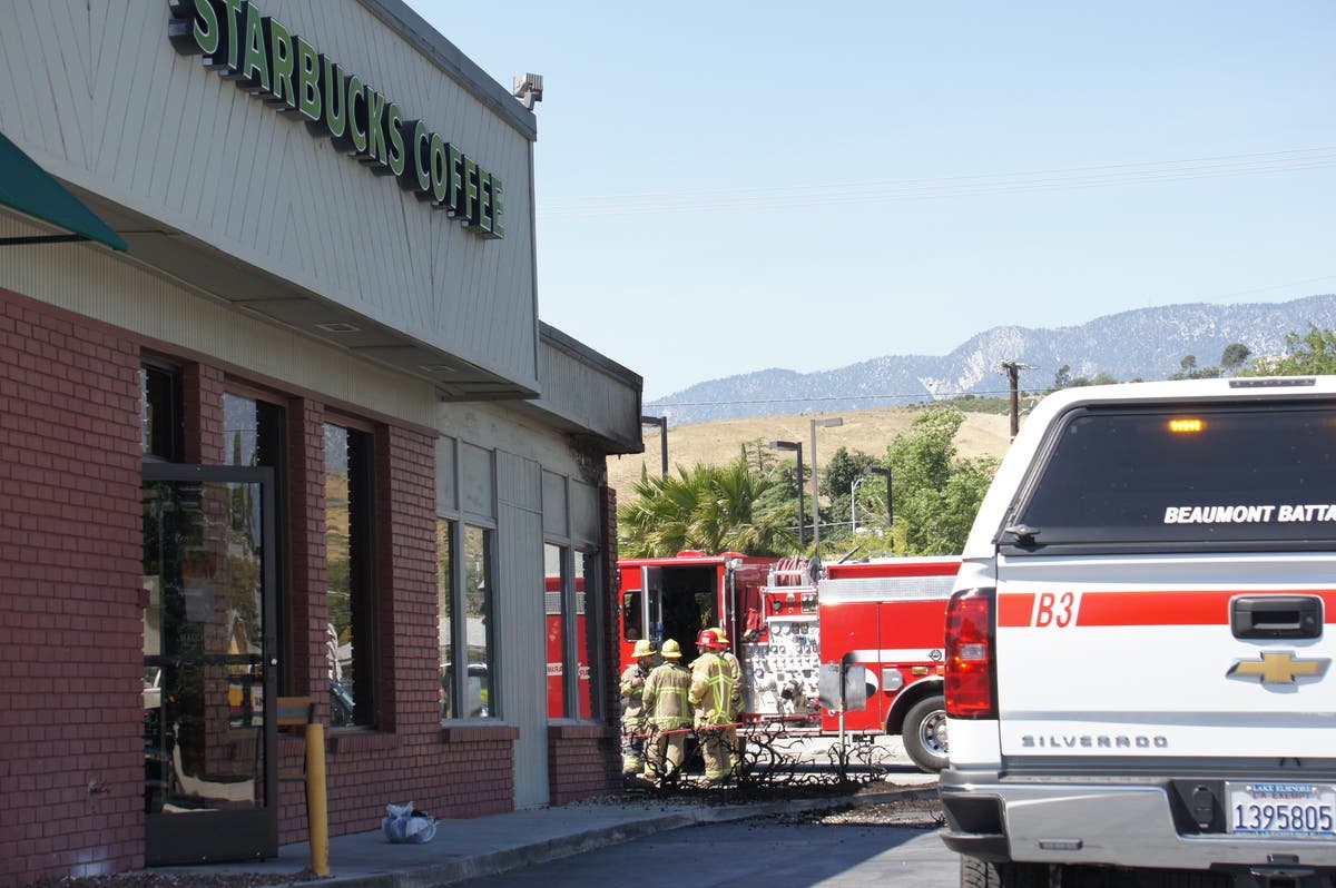 Banning Starbucks Fire Forces Temporary Closure: PHOTOS, VIDEO ...
