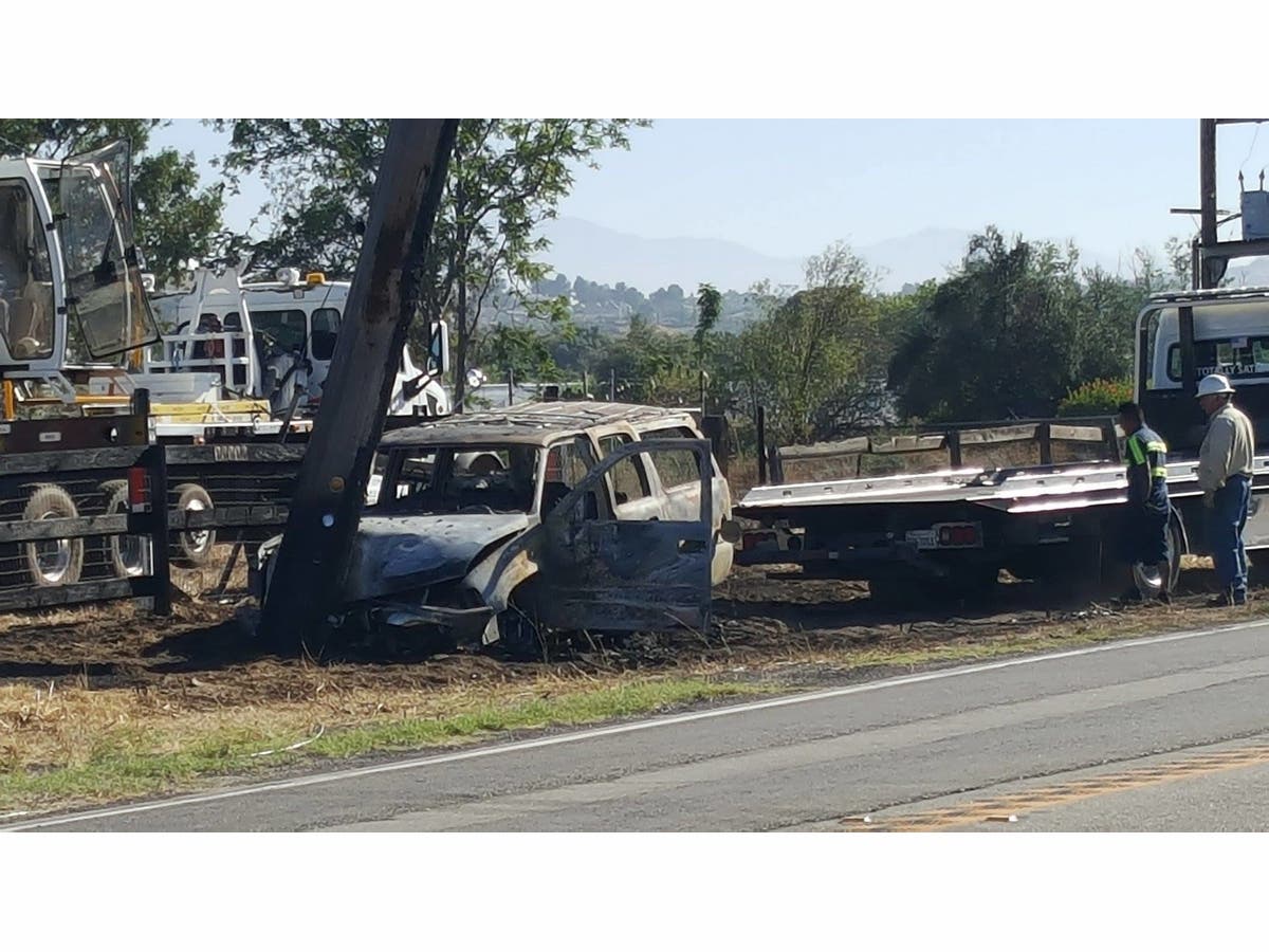 Fiery SR-79 Crash: SUV Crashes Into Utility Pole, Bursts Into Flames ...
