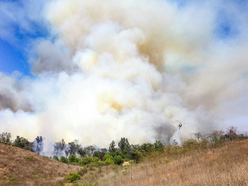 Burning Car Ignites Brush Fire Near Corona | Lake Elsinore, CA Patch