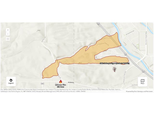 Livermore Fire Map: See Midway Fire Perimeter, Location | Livermore, CA ...