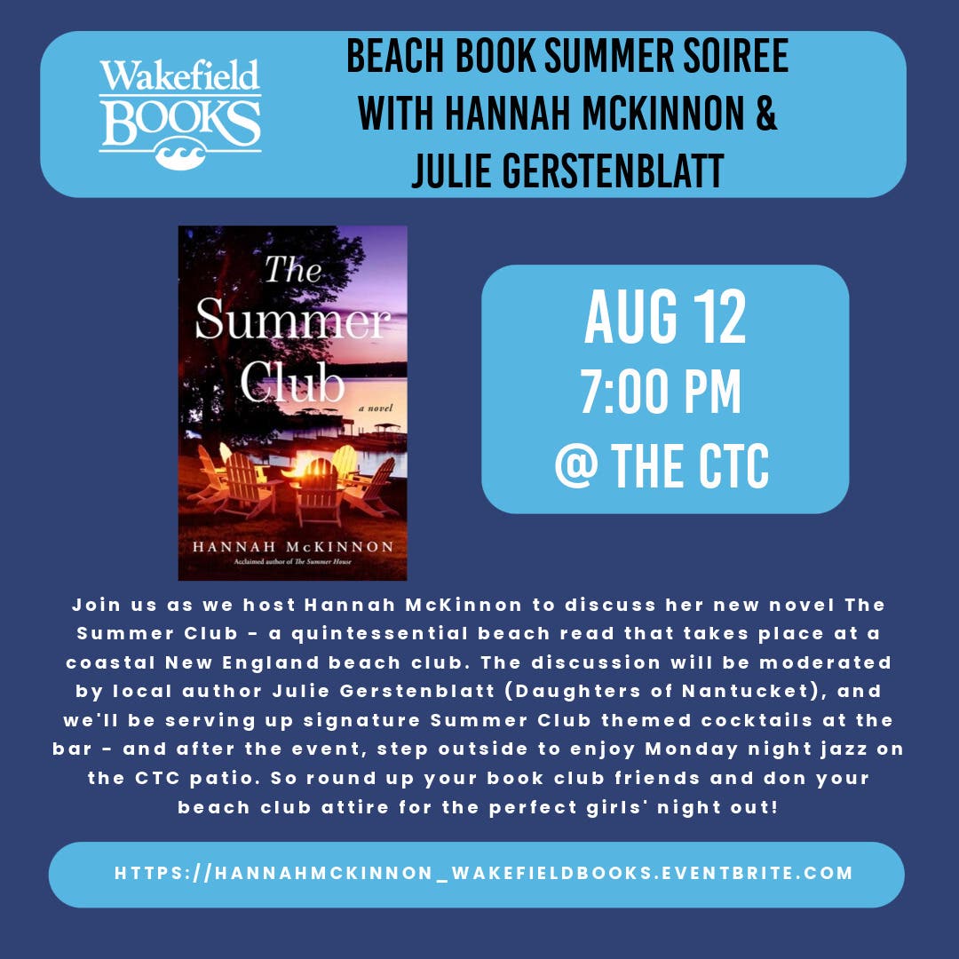 Aug 12 | Beach Book Summer Soiree with Hannah McKinnon & Julie ...
