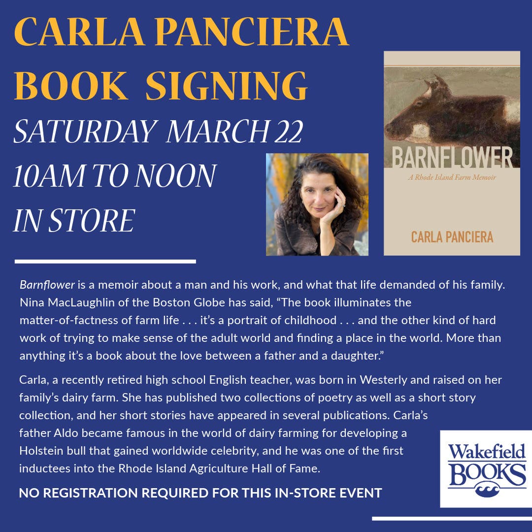 Mar 22 | Local Author Carla Panciera Book Signing at Wakefield Books ...