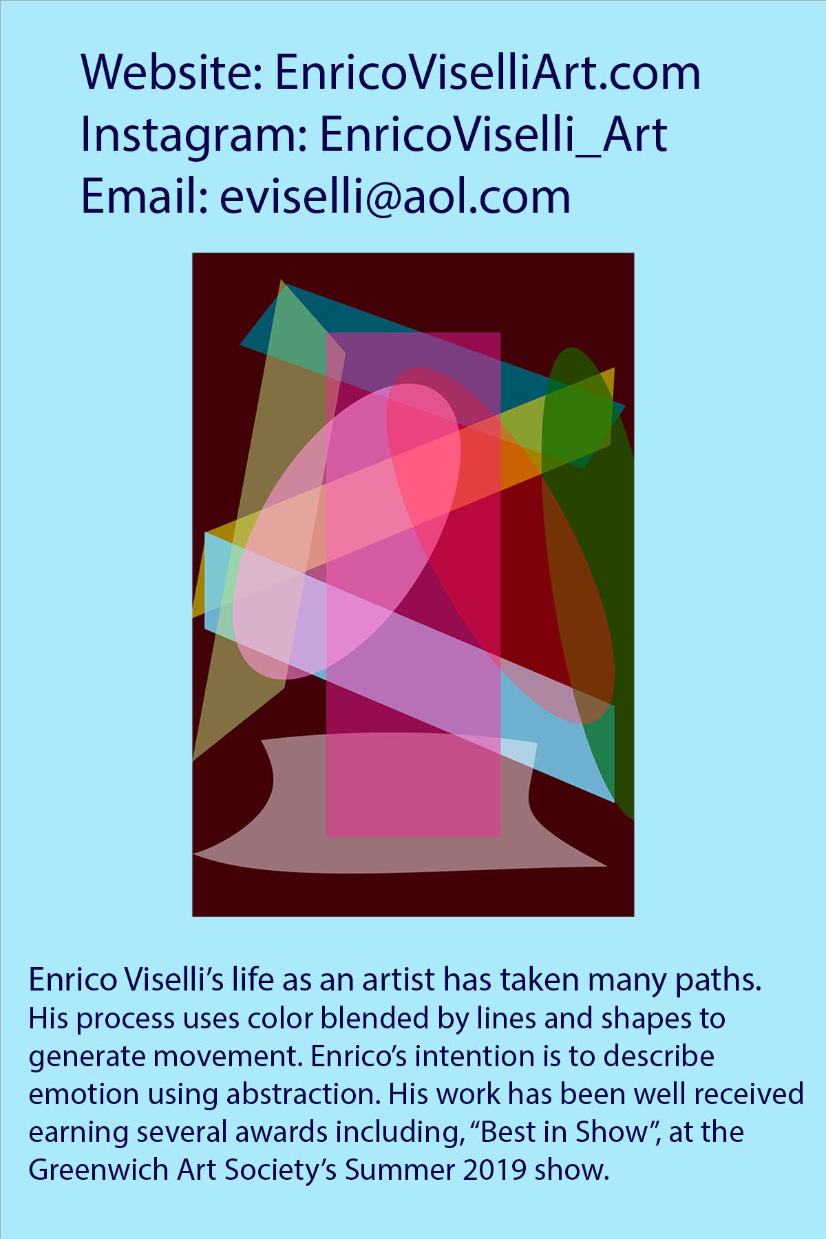 Jul 12 | Artists' reception for Enrico Viselli | Greenwich, CT Patch