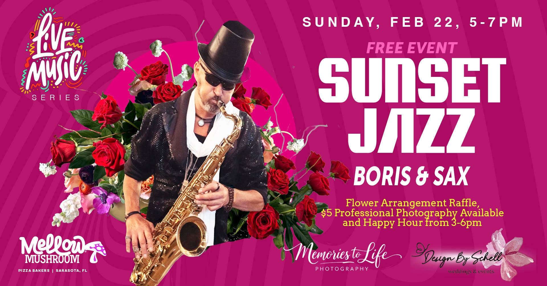 Feb 22 | Sunset Jazz - Boris & Sax - 5pm 7pm - $5 Professional Photos ...