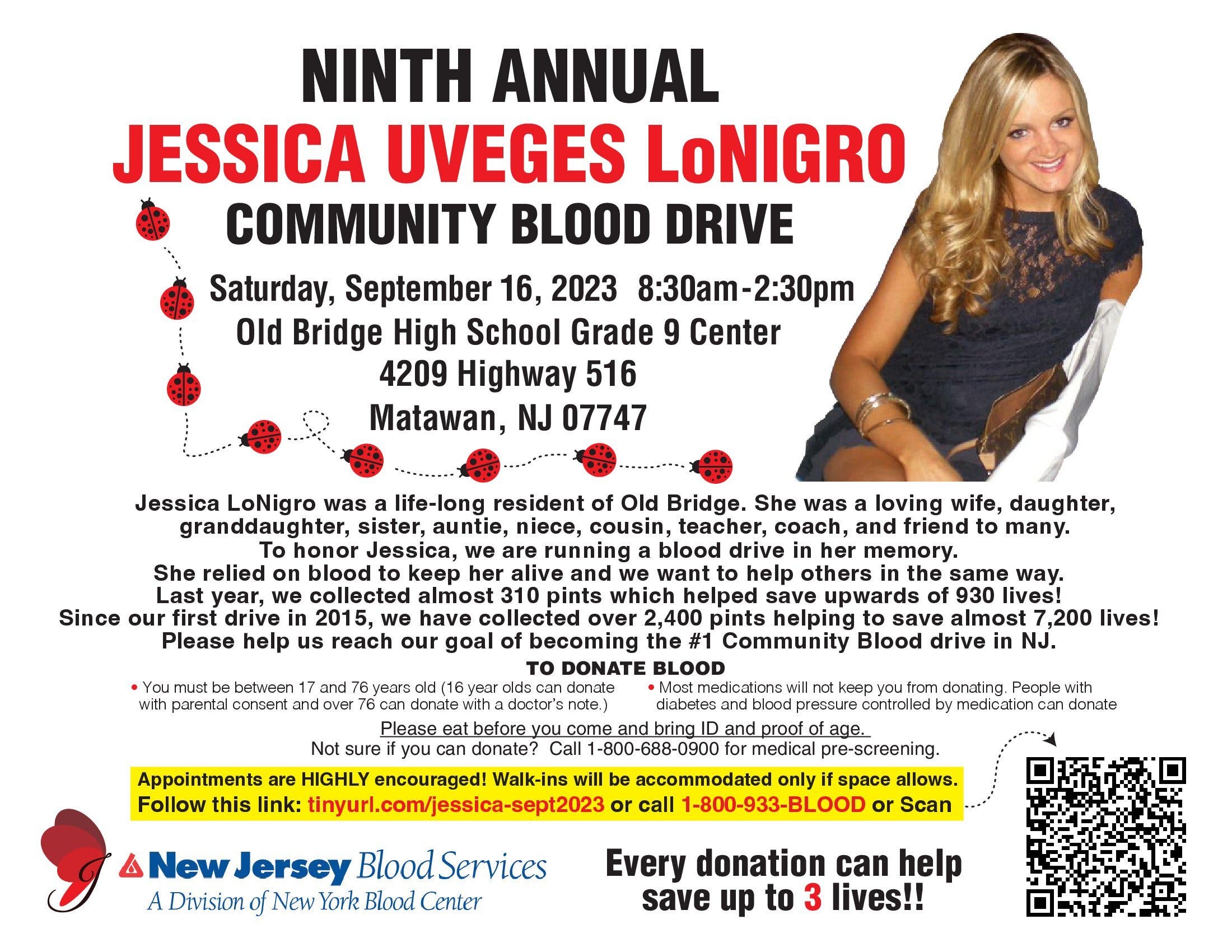 Sep 16 | 9th Annual Jessica Uveges LoNigro Community Blood Drive ...