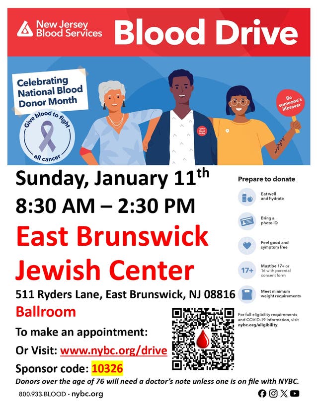 Jan 11 | East Brunswick Community Blood Drive - Emergency Blood ...
