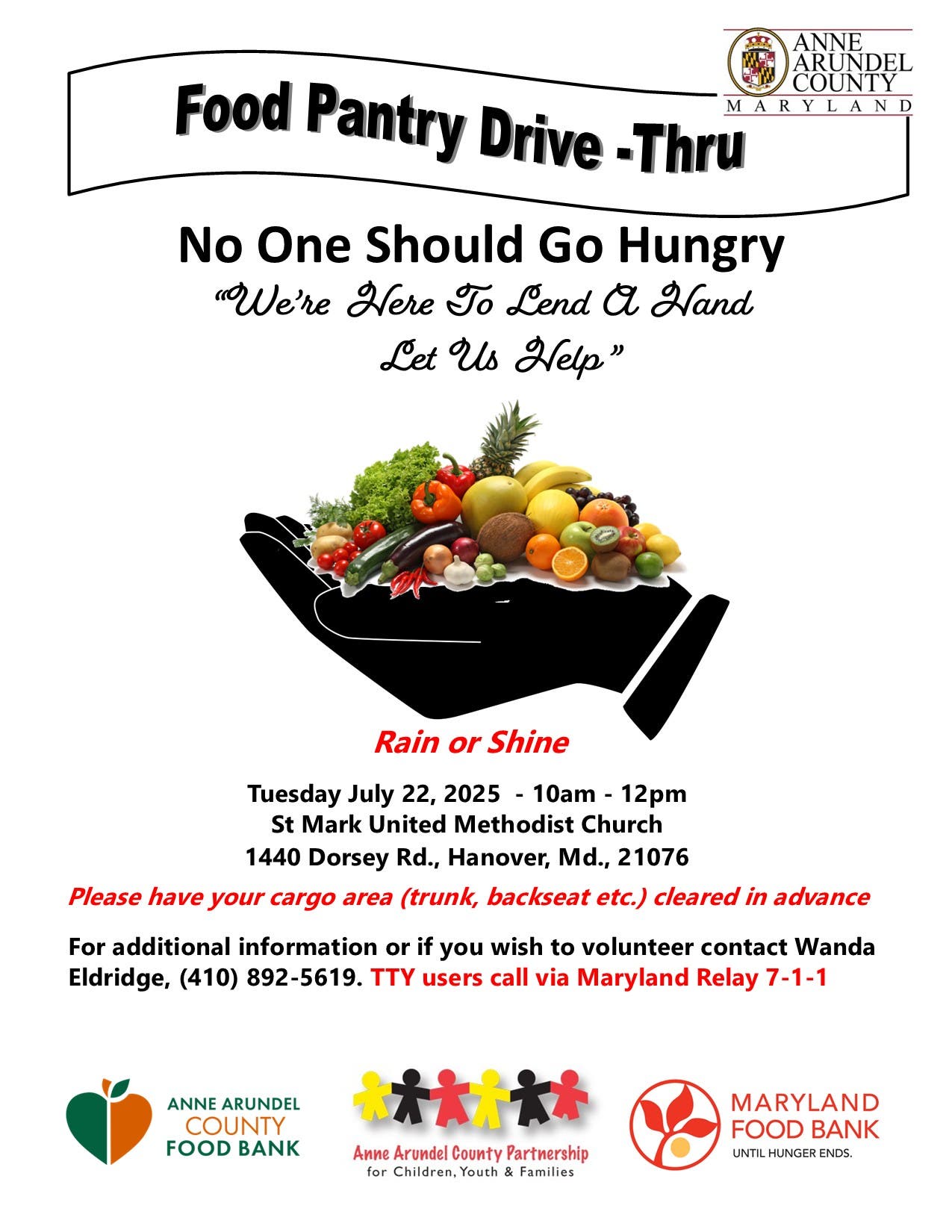 Jul 22 | Drive Thru Pantry | Odenton, MD Patch