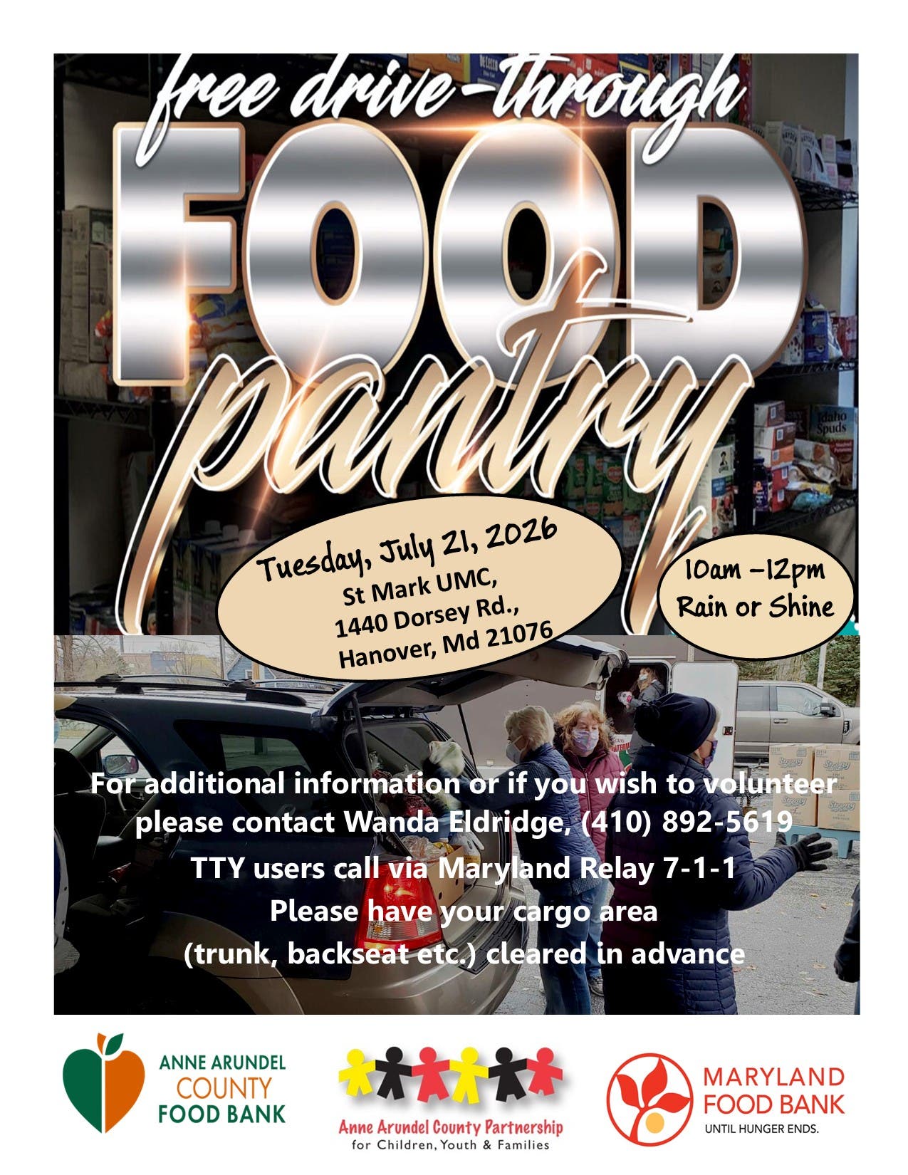 Jul 21 | Free Drive-Through Food Pantry | Odenton, MD Patch