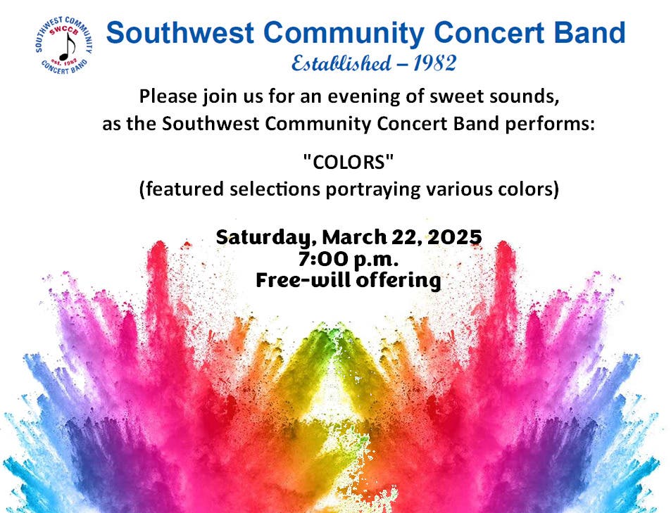 Mar 22 | Southwest Community Concert Band Presents "COLORS" | Orland ...