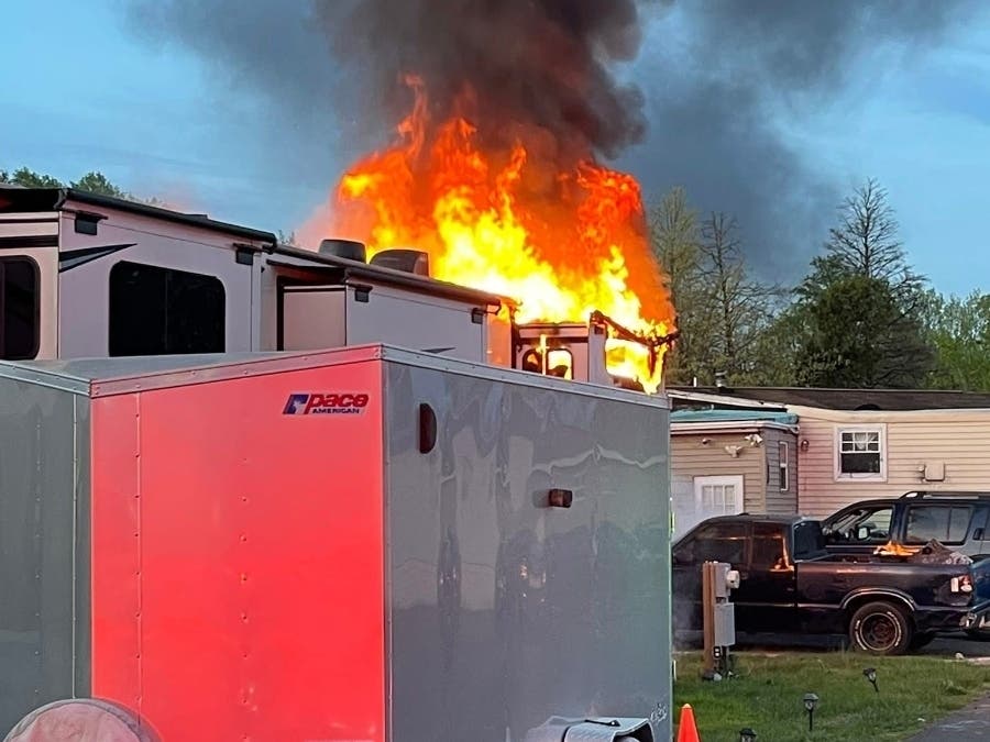 RV Trailer Fire Under Investigation In Bensalem | Bensalem, PA Patch