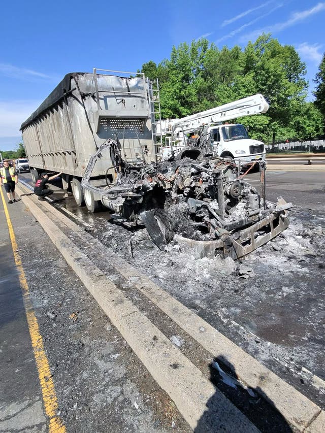 Fire Destroys Tractor-Trailer On Route 1 | Levittown, PA Patch