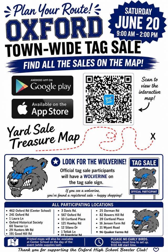 Jun 20 | Oxford High School Booster Club's 6th Annual Town-Wide Tag ...