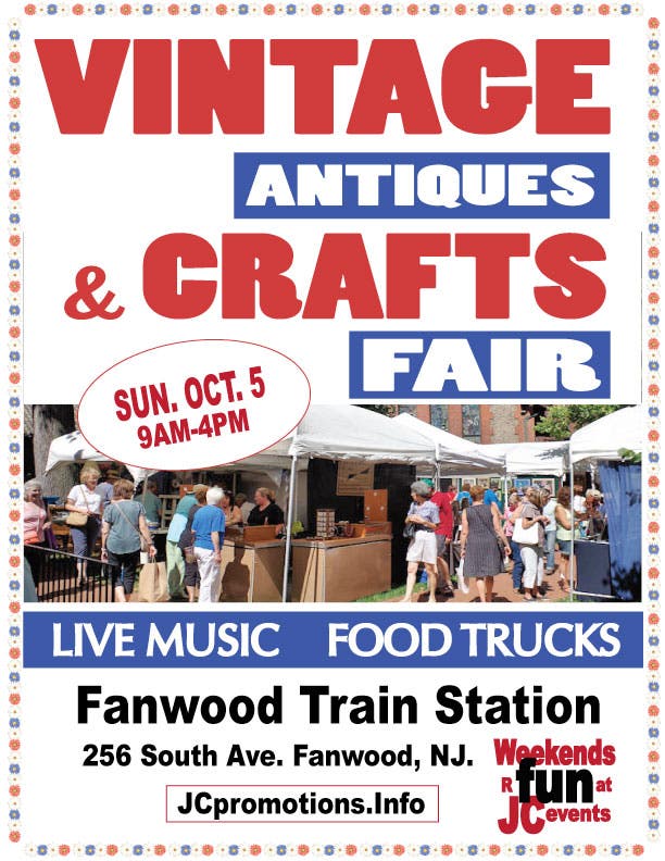 Oct 5 | Vintage & Craft Fair at the Fanwood Train Station | Scotch ...
