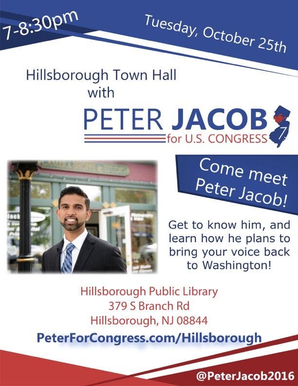 Meet Congressional challenger Peter Jacob at Hillsborough Library on ...