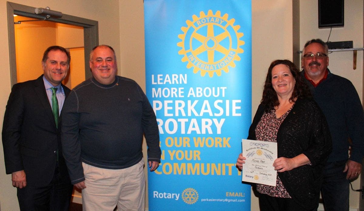 Perkasie Rotary welcomes Mindy Moyer as Volunteer Service Committee ...