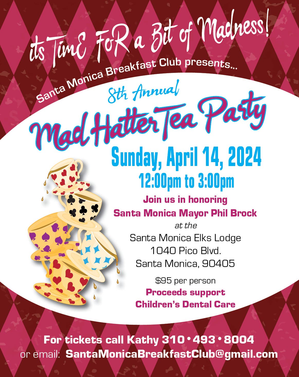 Apr 14 | Santa Monica Breakfast Club's 8th Annual Mad Hatter Tea Party ...