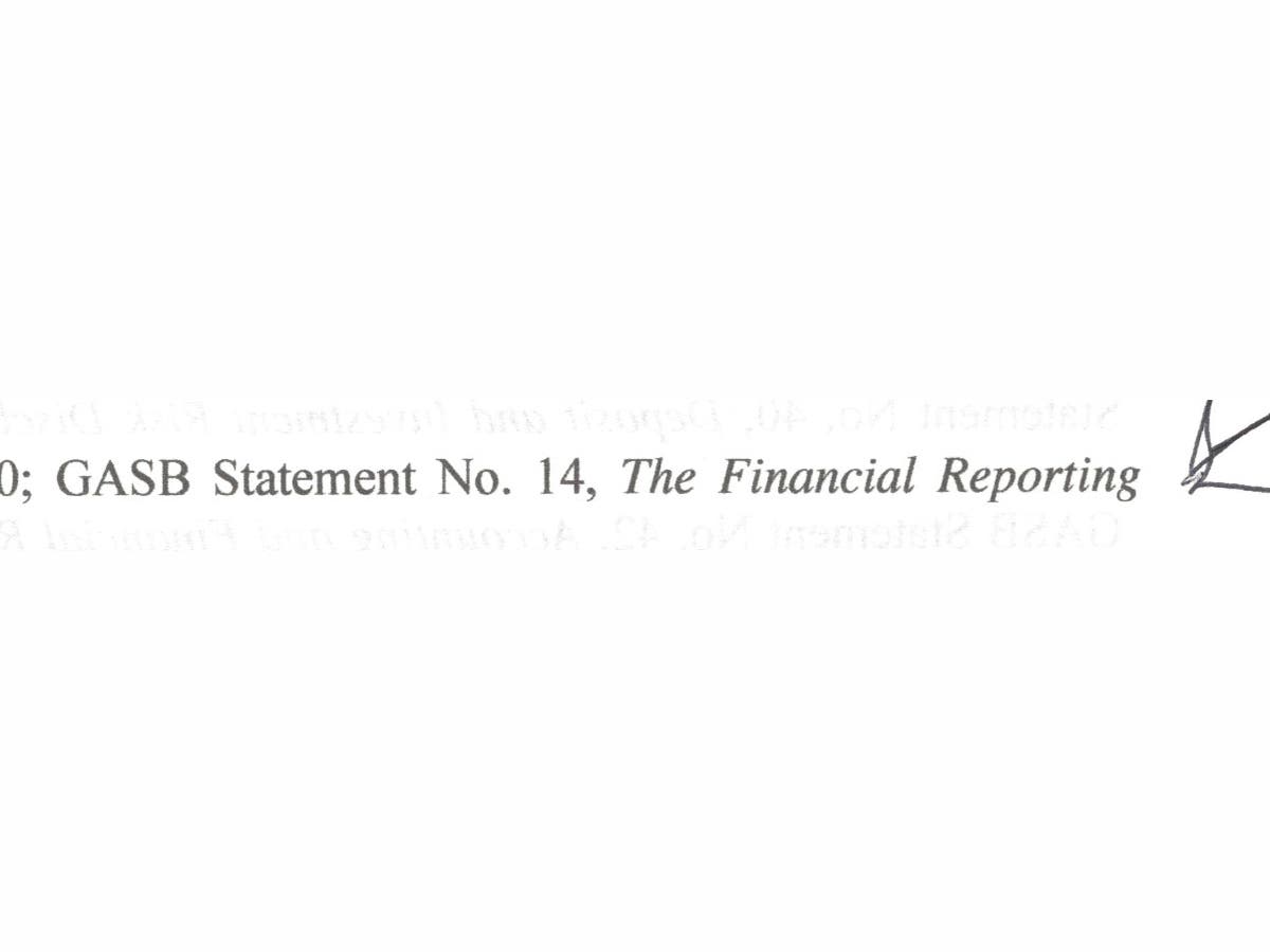 GASB 63 Superseded GASB 39 and Debt is NEVER an Asset. | Banning, CA Patch